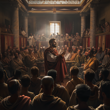 AI generated pictures of Acts, chapter: 14, Verse: 1 | BiblePics