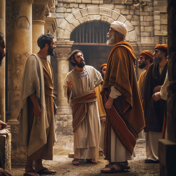 AI generated pictures of Mark, chapter: 14, Verse: 66 | BiblePics